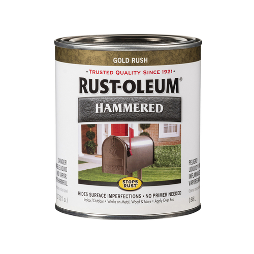 Rust-Oleum 7210-502 Protective Paint Stops Rust Hammered Gold Rush 1 qt ...