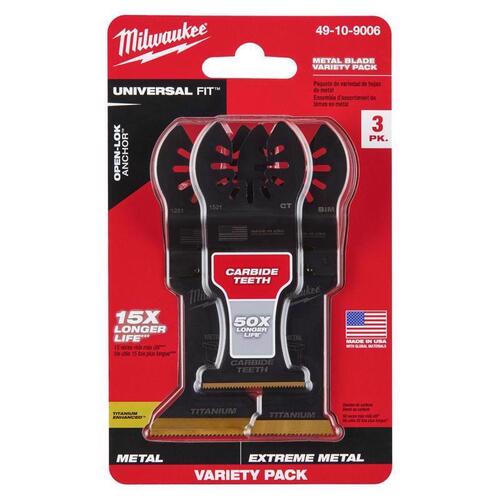 Milwaukee 49-10-9006 Oscillating Blade Set Open-Lok Carbide Metal