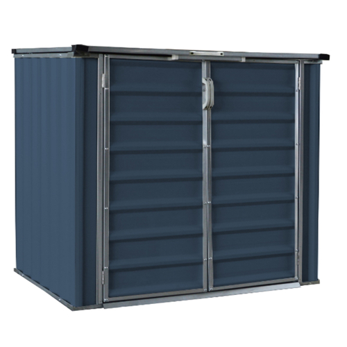 Build-Well BW0604HSH-GY Storage Shed 6 ft. x 4 ft. Metal Horizontal ...