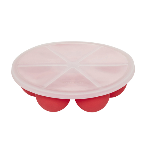 Instant Pot 5252242 Cup Rack With Lid Red/White Silicone Red/White