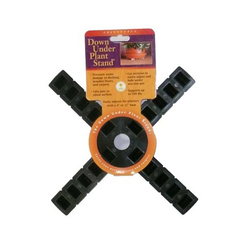 Plant Stand 10410 Planter Trivet 1" H X 12" W X 12" D Plastic Black Black