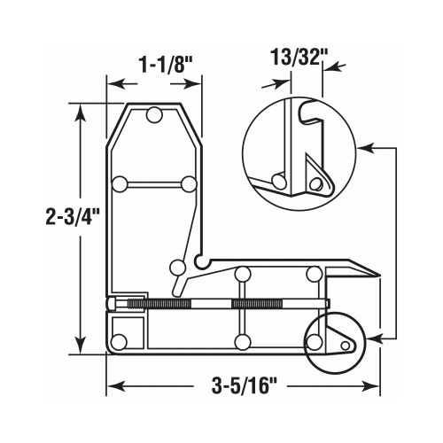 Prime-Line B 569 Screen Door Corner Insert, Zinc - pack of 2