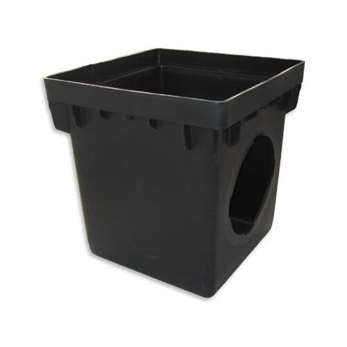 NDS 1200 1200 Catch Basin, 12-1/4 in L, Square, Polypropylene, Black