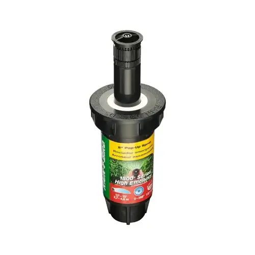 RAIN BIRD 1802HEVN15 Spray Head Sprinkler, 1/2 in Connection, FNPT, 12 ...
