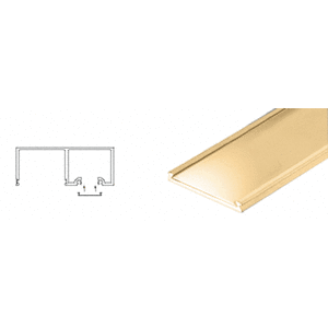 CRL NHF12PB Polished Brass Header Snap-In Filler - 120" Length