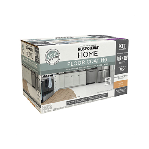 Rust-Oleum 360098 Home Flooring Coating Kit, Ultra White Base + Top ...