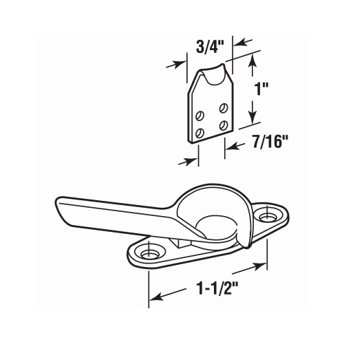 Prime-Line F 2509 Window Sash Lock, Zinc, Zinc Pair