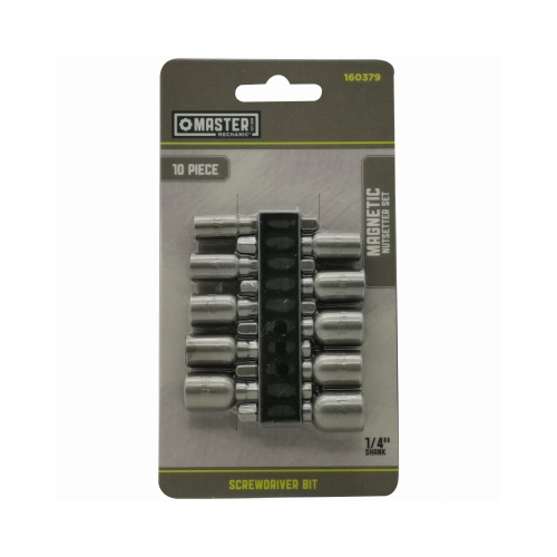 Master Mechanic 160379 Magnetic Nutsetter Set, 10-Pc.