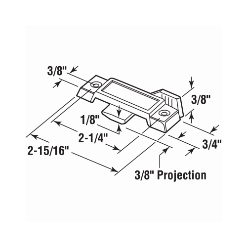 Prime-Line F 2596 Sliding Window Sash Lock, Diecast, Bronze