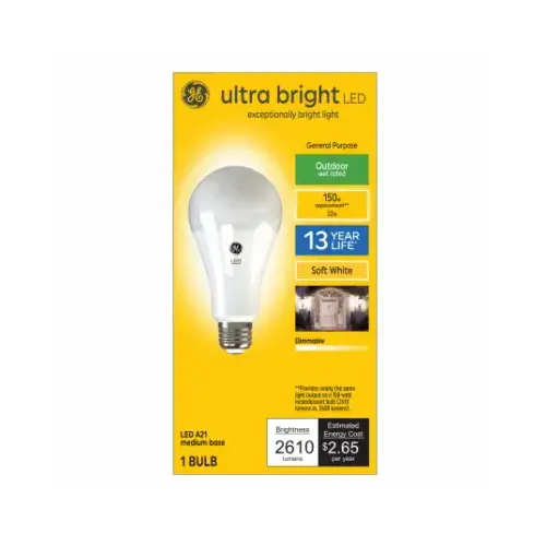 GE Lighting 93129366 Ultra Bright Light Bulb, A23 Lamp, 150 W ...