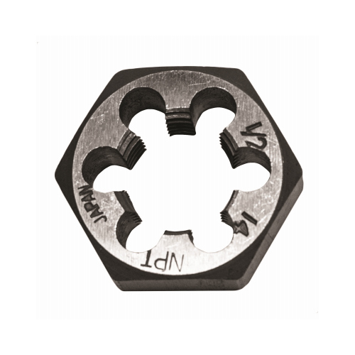 Century Drill & Tool 98307 Hexagon Die, National Pipe Taper Thread, 1/2 ...