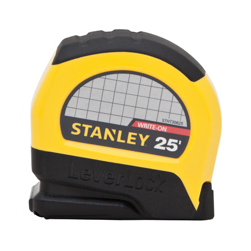 Stanley STHT30825 Measuring Tape, 25 ft L Blade, 1 in W Blade, Steel ...