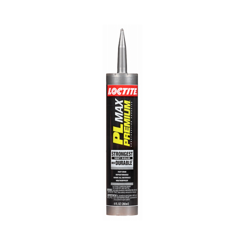 Loctite 2292244 PL PREMIUM MAX Construction Adhesive, Gray, 9 oz Cartridge