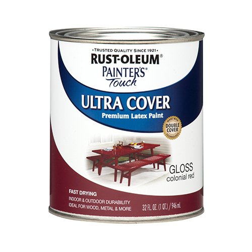 Rust-Oleum 1964502 PAINTER'S Touch Brush-On Paint, Gloss, Colonial Red ...
