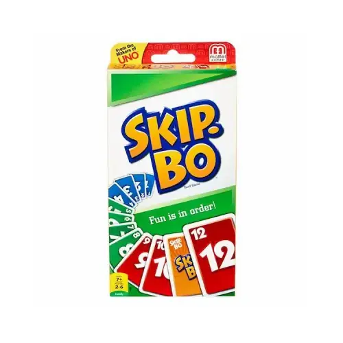 MATTEL 42050 Card Game Skip-Bo Cardboard Multicolored 162 pc ...