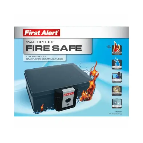 First Alert 2013F Fireproof Safe 0.17 cu ft Key Lock Gray Gray Buy Now