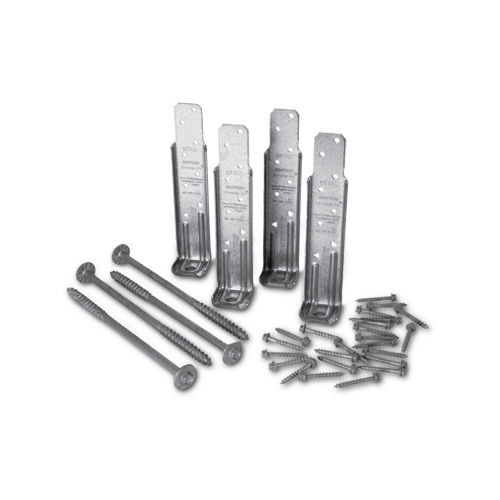 Simpson Strong-Tie DTT1Z-KT-XCP4 Deck Tension Tie Kit ZMax Silver Steel ...