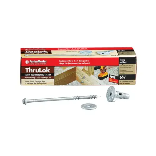 FastenMaster FMTHR614-6 Wood Screws ThruLok No. 14 S X 6.25" L Hex ...