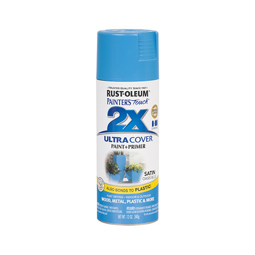 Rust-Oleum 277991 PAINTER'S Touch Satin Spray Paint, Satin, Oasis Blue ...
