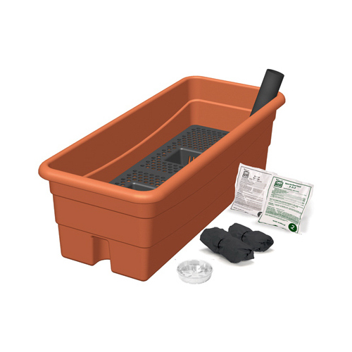 EarthBOX 80655 Garden Kit Junior 7.25" H X 9.5" W X 23" L Terracotta