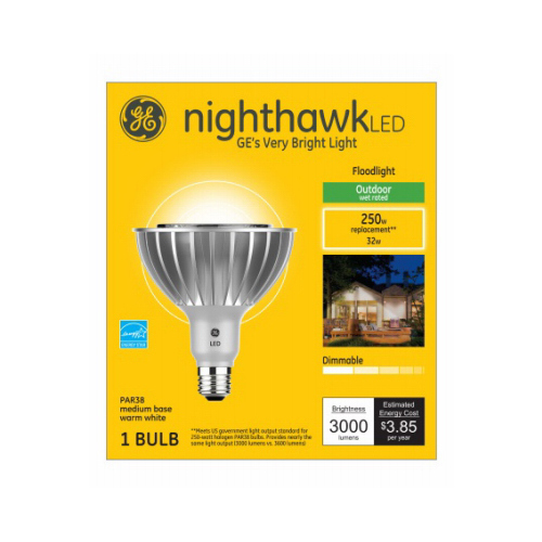 GE Lighting 45894 LED Outdoor Flood Light Bulb, Par38, Warm White ...