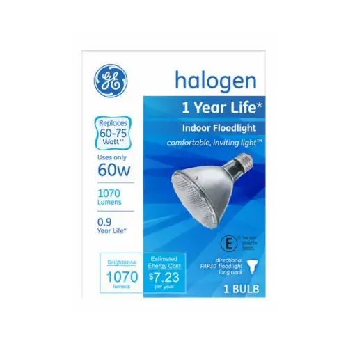 GE Lighting 22896 Indoor Halogen Flood Light, 60-Watts Buy Now
