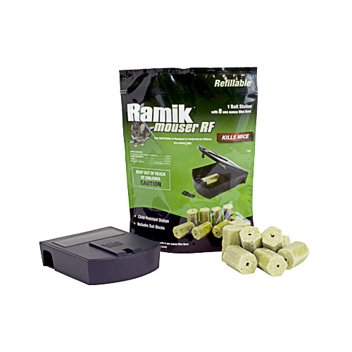 NEOGEN CORPORATION 000800 Ramik Refillable Bait Station, 8 oz Bait, Green