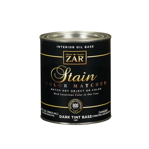 ZAR 14512 Wood Stain, Tint Base, Dark Brown, Liquid, 1 qt, Can