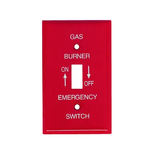MULBERRY METALS 41020 Emergency Gas Burner Wall Plate, 1-Gang, Single ...