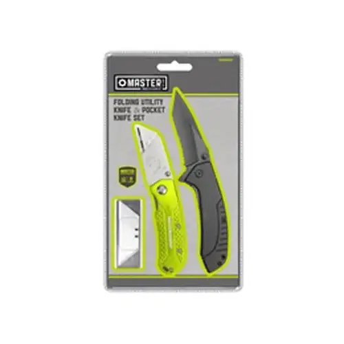 Master Mechanic GS161022 Folding Utility Knife & Pocket Knife Set Buy Now
