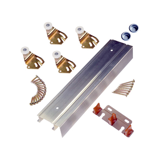 Johnson Hardware 2200F721 By-Pass Door Hardware Set, 72 in L Track, For ...