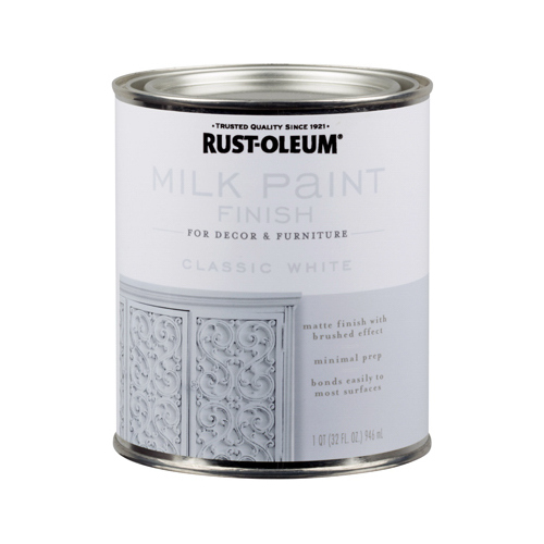 Rust-Oleum 331049 Milk Paint Finish, White, 30-oz.