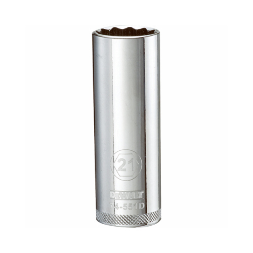 DEWALT DWMT74551OSP Drive Socket, 21 mm Socket, 1/2 in Drive, 12-Point ...