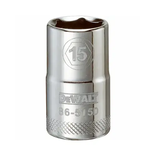 DEWALT DWMT86515OSP Drive Socket, 15 mm Socket, 1/2 in Drive, 6-Point ...