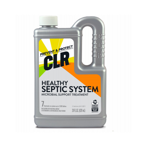 CLR SEP-6 Septic Tank Cleaner, Liquid, Light Blue, Odorless, 28 oz Bottle