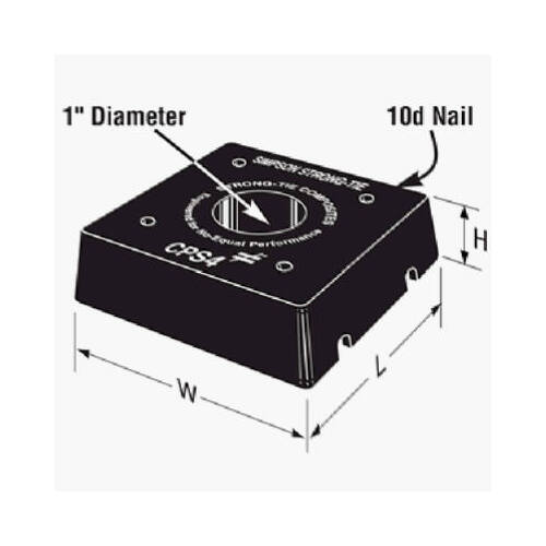 Simpson Strong-Tie CPS4-R Composite Base 1" H X 3.25" W Plastic