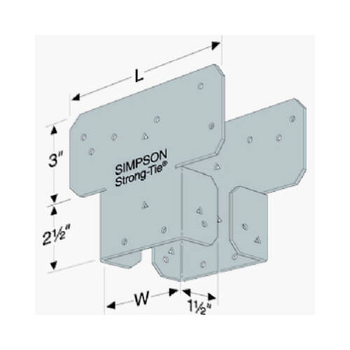 Simpson Strong-Tie AC4Z Post Cap, 4 x 4 in Post/Joist, Steel, ZMAX Buy Now