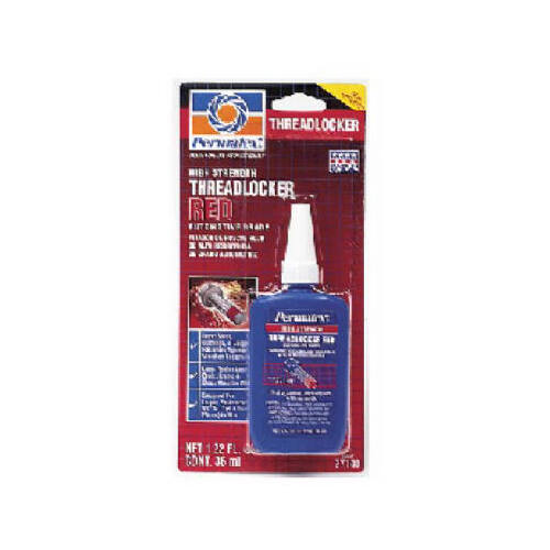 PERMATEX 27140 Threadlocker, Liquid, Mild, Red, 36 mL Bottle