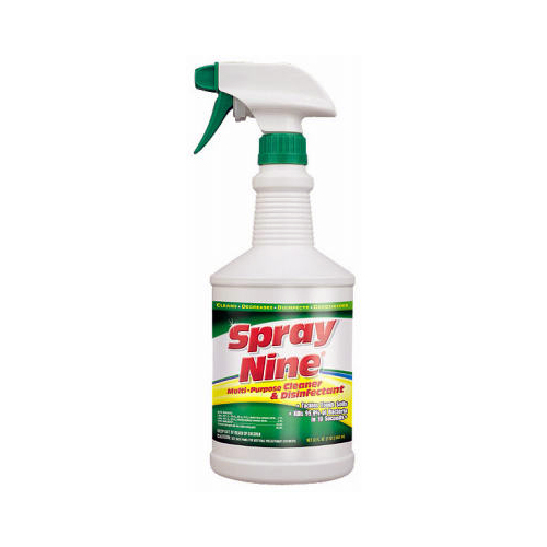 SPRAY NINE 26832 Cleaner and Degreaser, 32 fl-oz, Liquid, Citrus, Clear