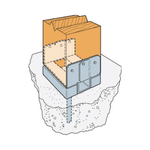 Simpson Strong-Tie ABA44Z-XCP20 AB Series Post Base, 4 x 4 in Post ...