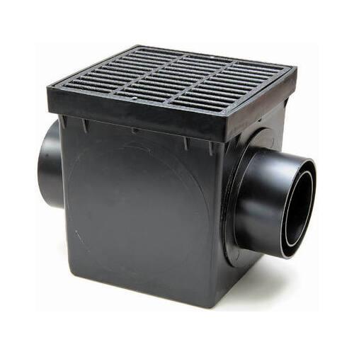 NDS 900BKITRTL Catch Basin Kit With Grate Polyethylene Black