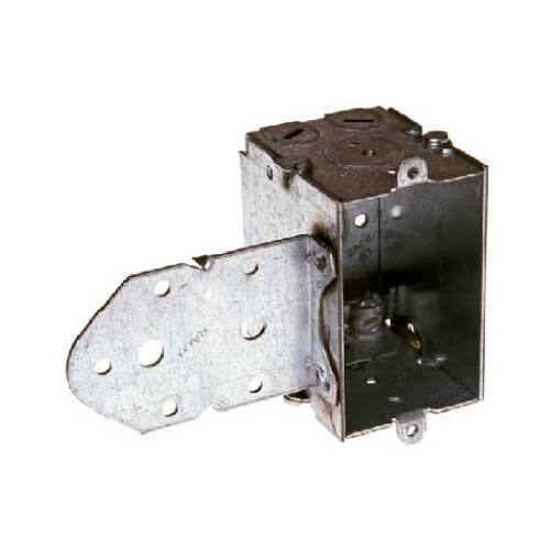 RACO 529 Switch Box, 1 -Gang, 1 -Outlet, 3 -Knockout, 1/2 in Knockout ...