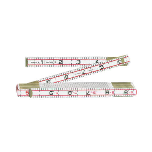 Crescent 1066DN Red End Series Engineer's Scale Rule, Regular, 1/10ths ...