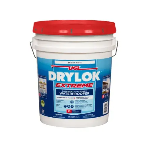 UGL 28615 DRYLOK EXTREME Series Masonry Waterproofer, White, Liquid, 5 ...