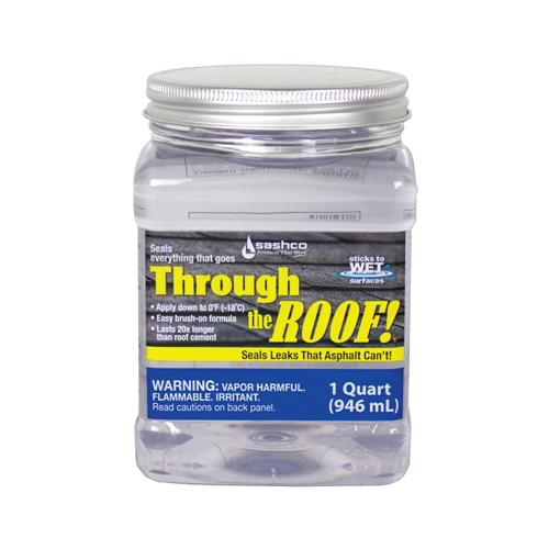 SASHCO 14003 Roof Sealant Through The Roof Clear Elastomeric 1 qt Clear