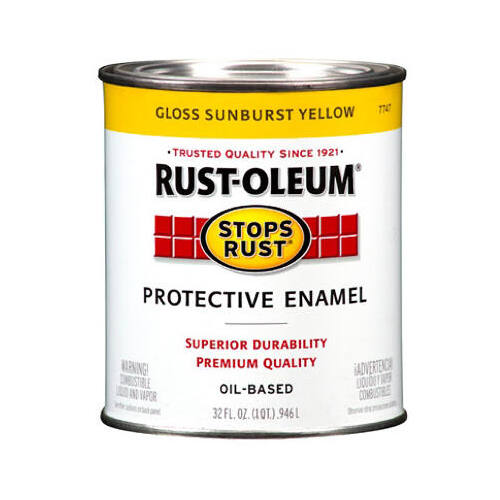 Rust-Oleum 7747-502 STOPS RUST Protective Enamel, Gloss, Sunburst ...