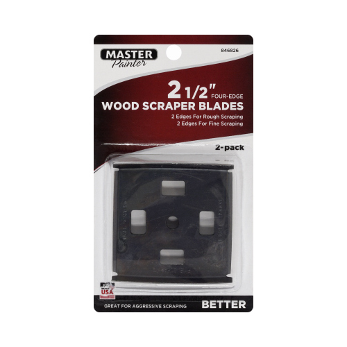 ALLWAY TOOLS INC. 42B Wood Scraper Blade, Four-Edge Blade - pack of 2