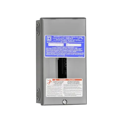 Square D HOM24L70SCP Homeline Load Center, 70 A, 2 -Space, 4 -Circuit ...