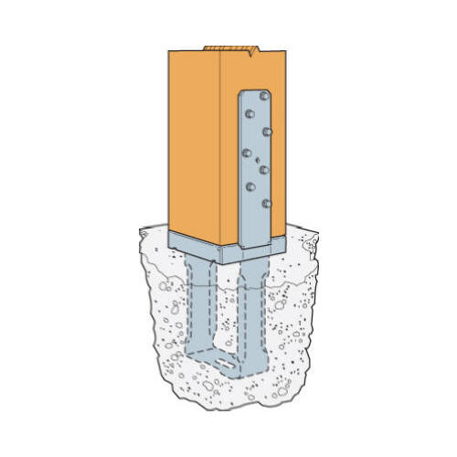 Simpson Strong-Tie CBSQ66-SDS2 Column Base 8.75" H X 5.5" W 12 Ga ...