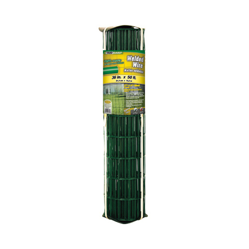 YardGard 308357A Welded Wire Fence, Green Vinyl Coated, 14 Gauge, 4 x 2 ...